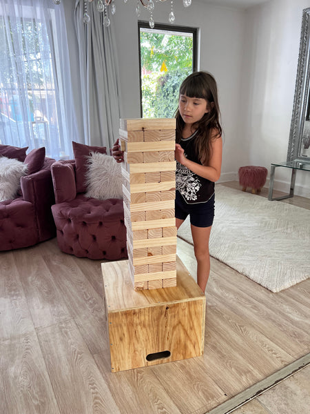 Jenga gigante XL + Caja de madera – Giantfiesta